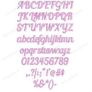 DST Embroidery Font Bundle Script Font DST Alphabet Machine | Etsy
