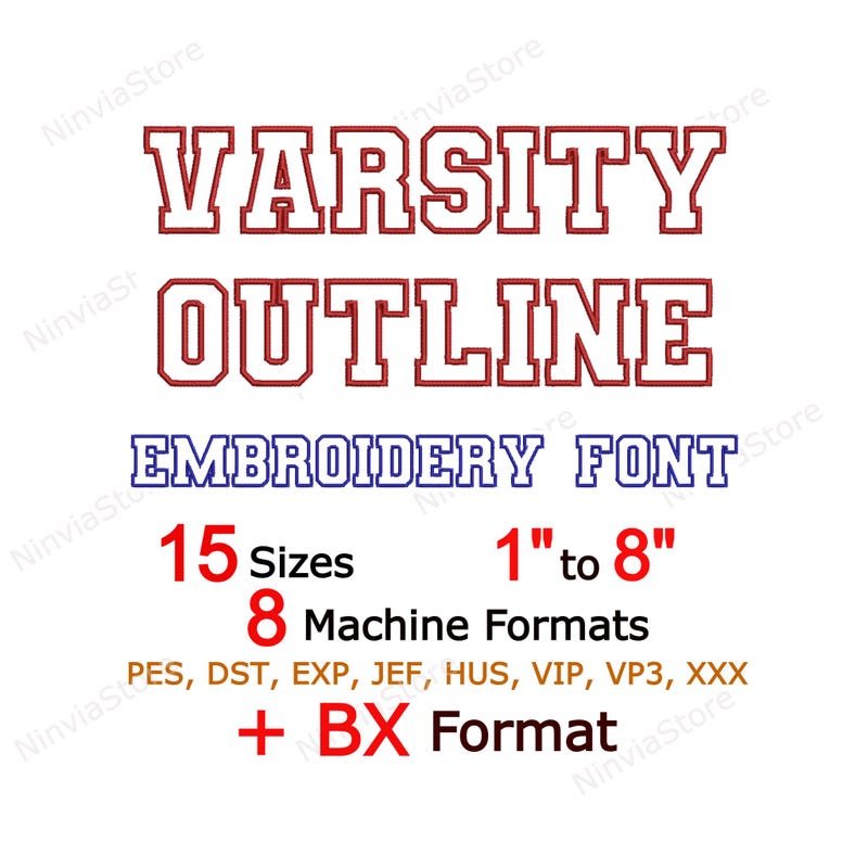 Outline Font Dst File - Etsy