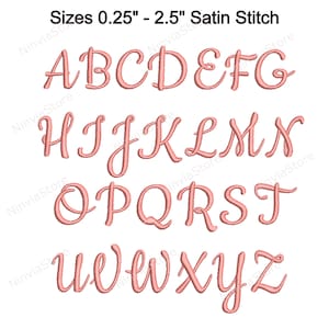Sweet Nia Script Embroidery Font, Cursive Font Pe, PES Monogram Font ...