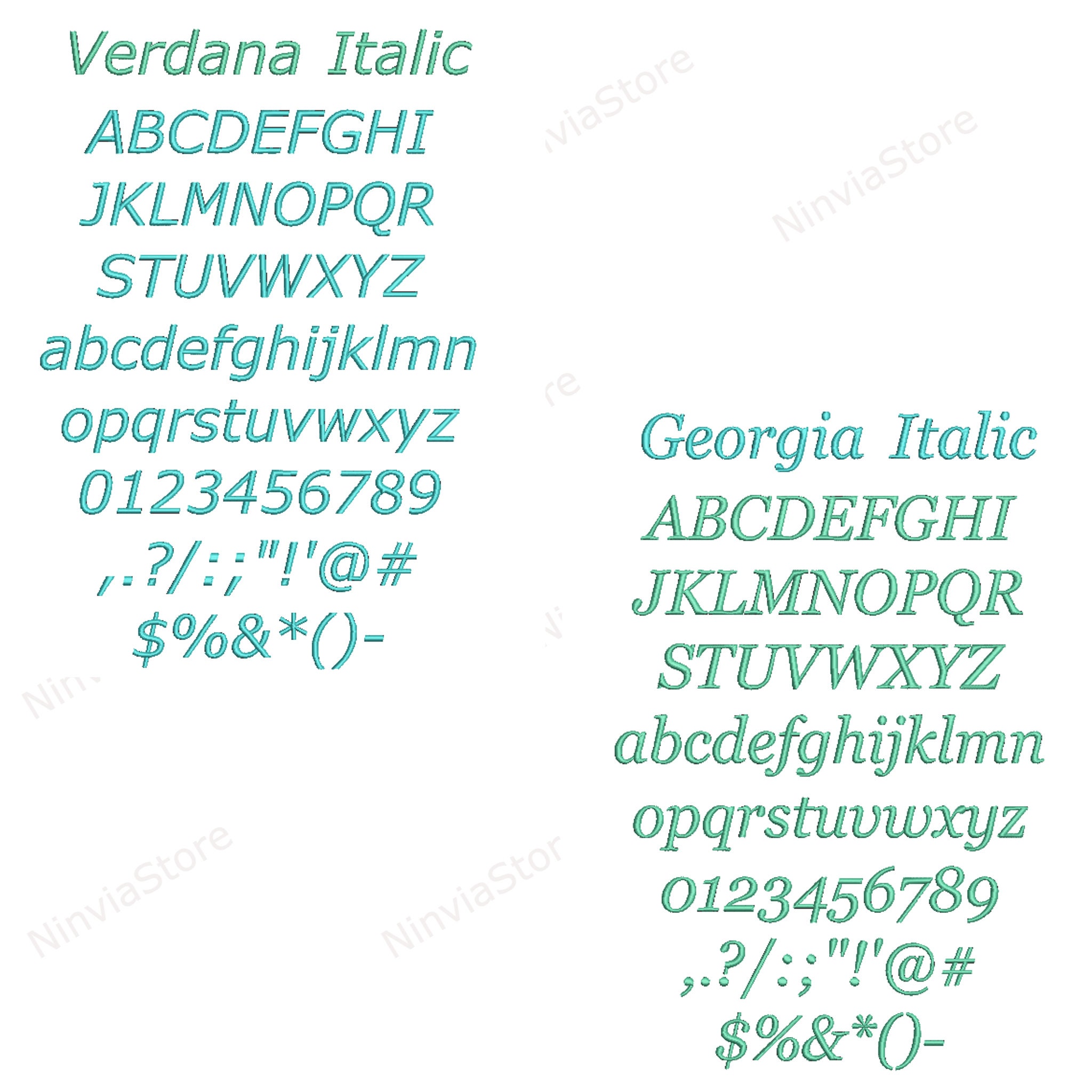 VP3 Embroidery Font Bundle, Cursive Font VP3, Alphabet Machine ...
