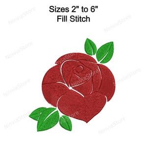 Rose Machine Embroidery Design, Rose Flower Machine Embroidery, Rose ...