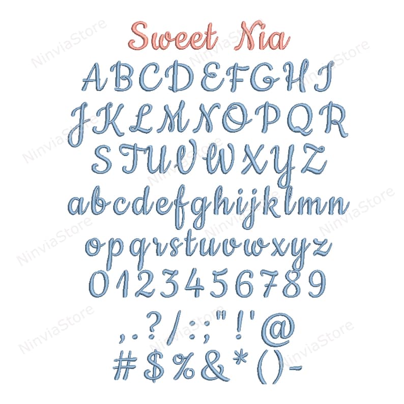 DST Embroidery Font Bundle Script Font DST Alphabet Machine - Etsy
