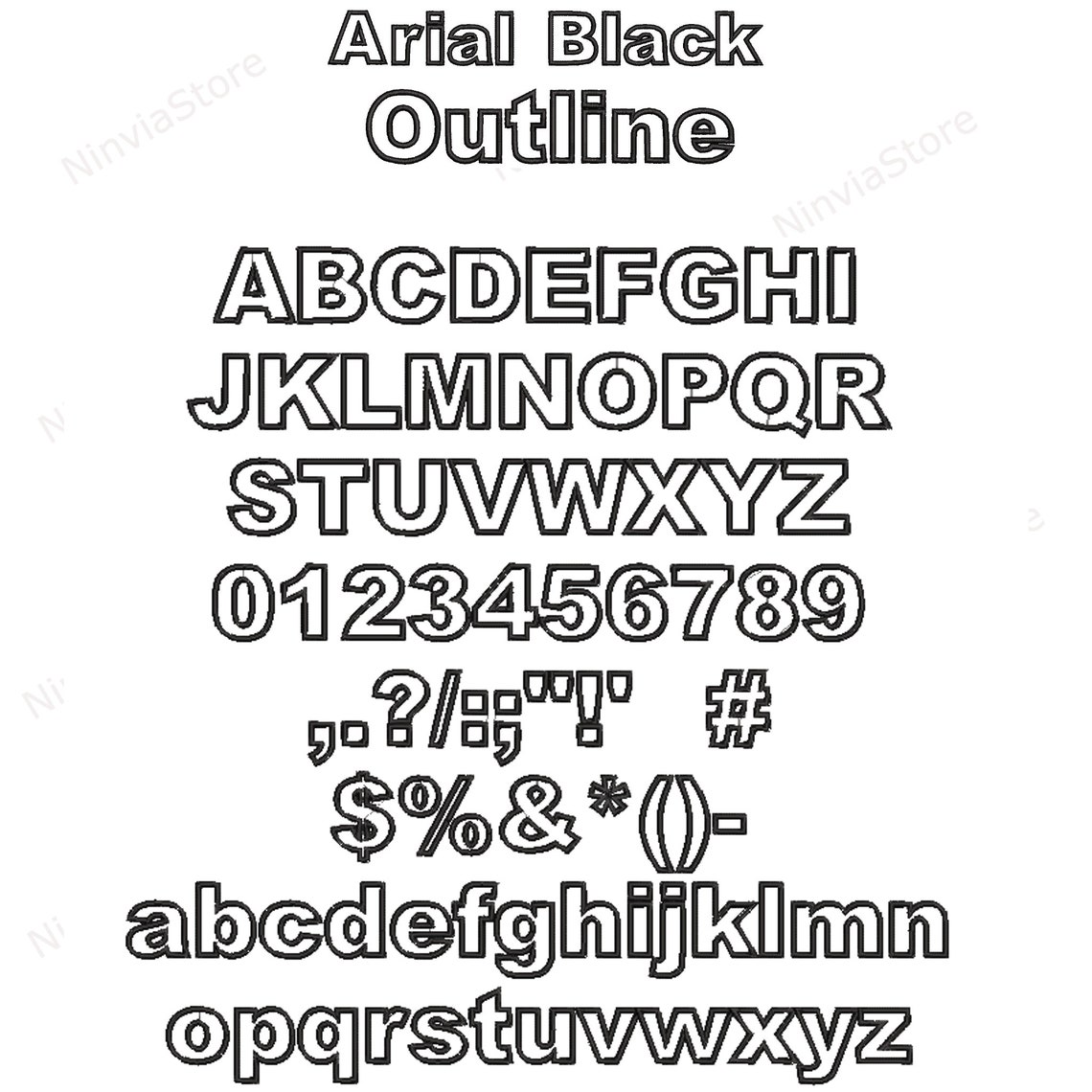 7 PES Outline Embroidery Fonts Bundle, Machine Embroidery Font Pe ...