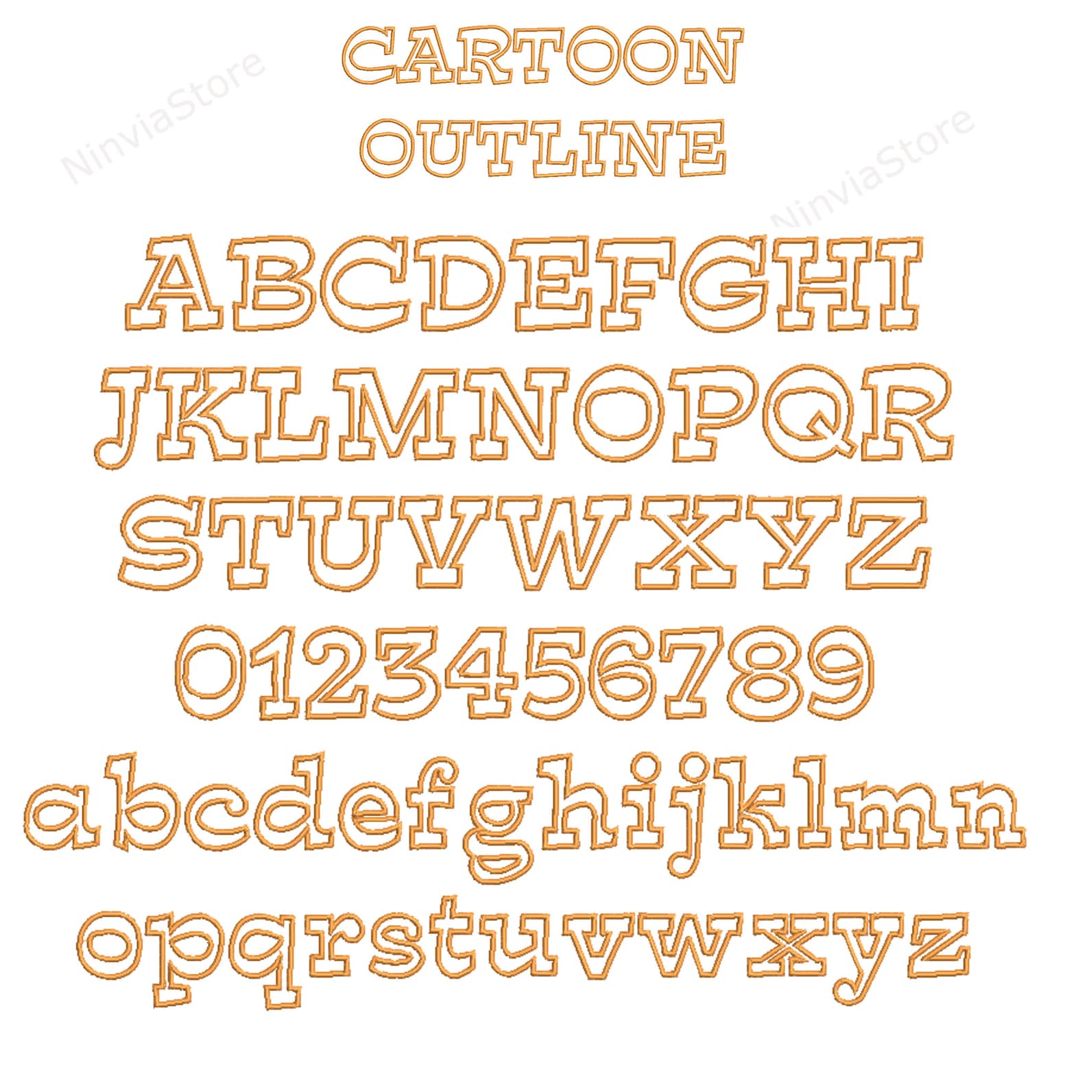 7 DST Outline Embroidery Fonts Bundle Machine Embroidery Font - Etsy