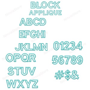 BX Applique Embroidery Fonts Bundle, Machine Embroidery Font BX ...