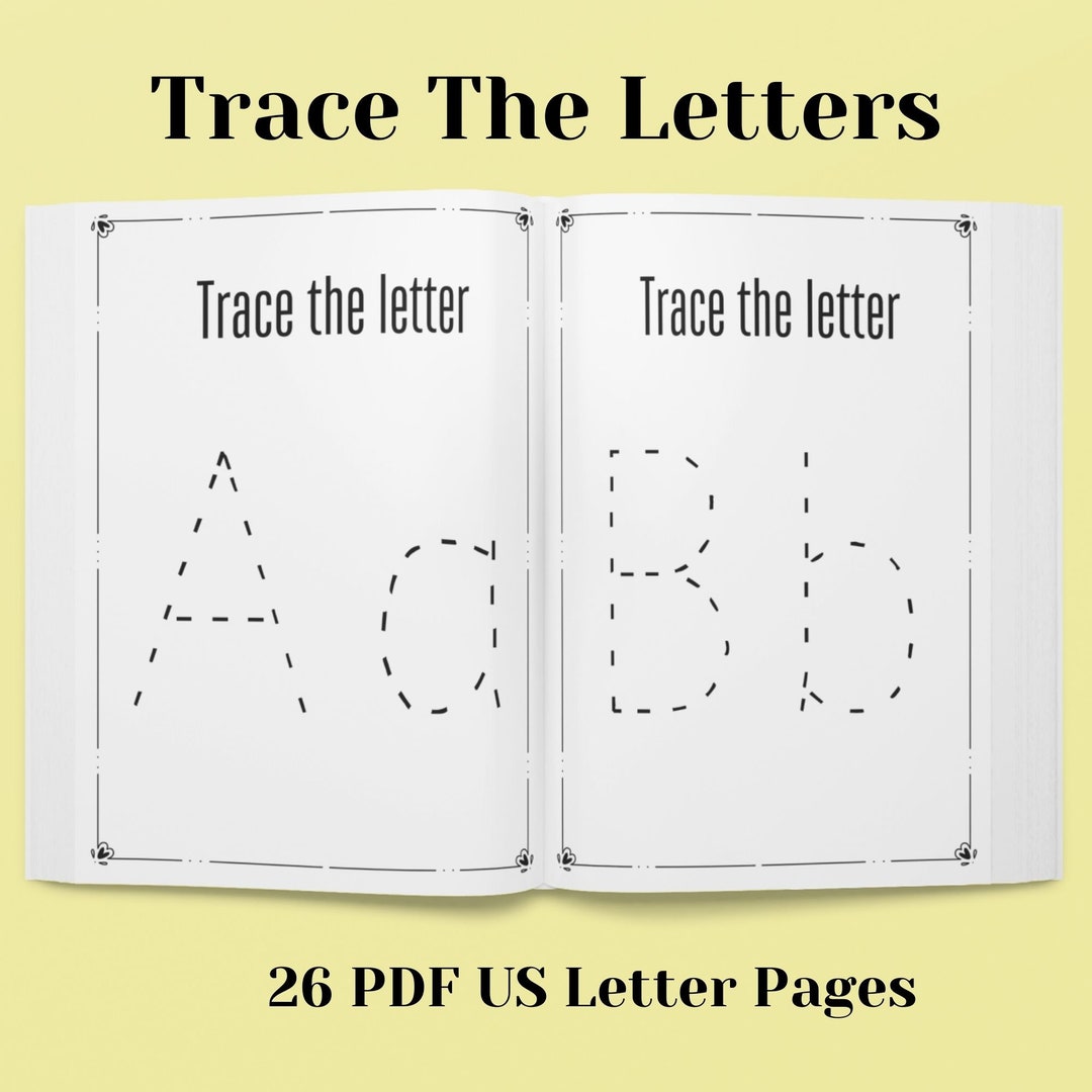 26 Printable Trace the Letter Alphabet Pages Preschool-kdg - Etsy