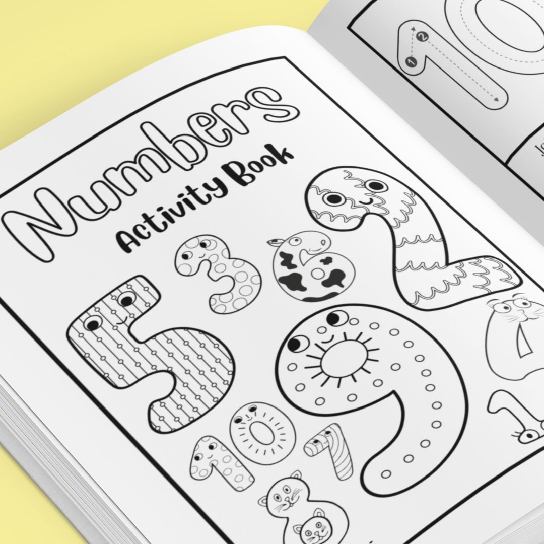 Printable Toddler Busy Book for Number Tracing Instant Download - Etsy