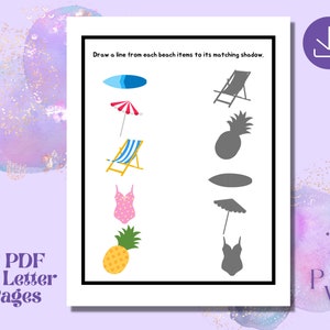 Summer Coloring Book Beach Inspired Learning Activity Pages for Prek ...