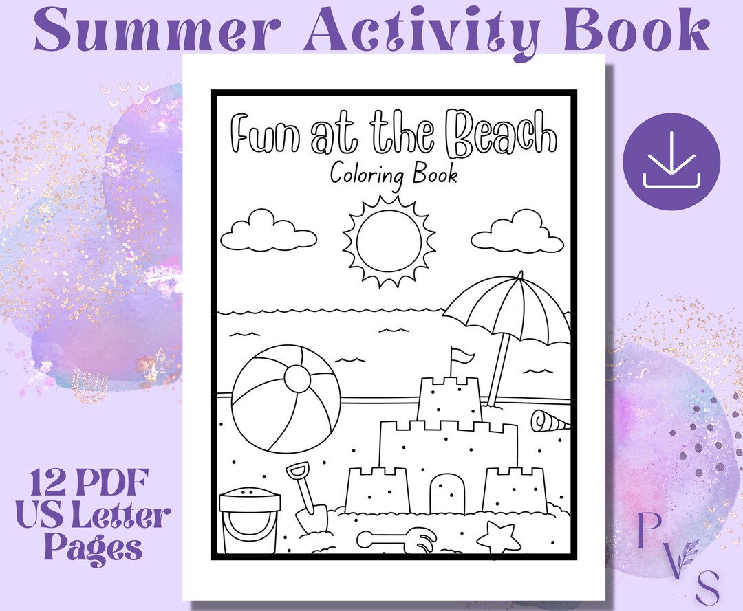 Summer Coloring Book Beach Inspired Learning Activity Pages for Prek ...