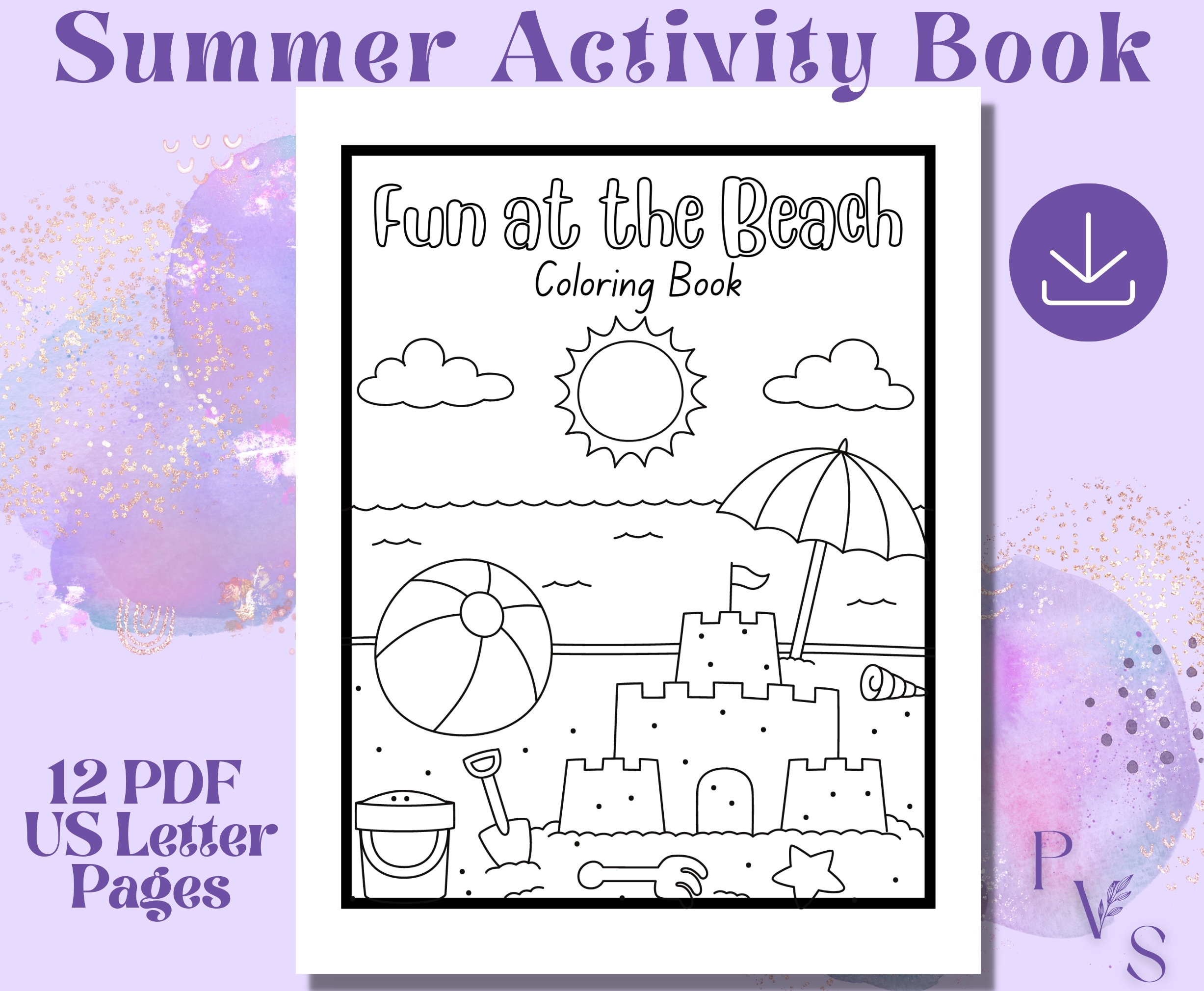 Summer Coloring Book Beach Inspired Learning Activity Pages for Prek ...