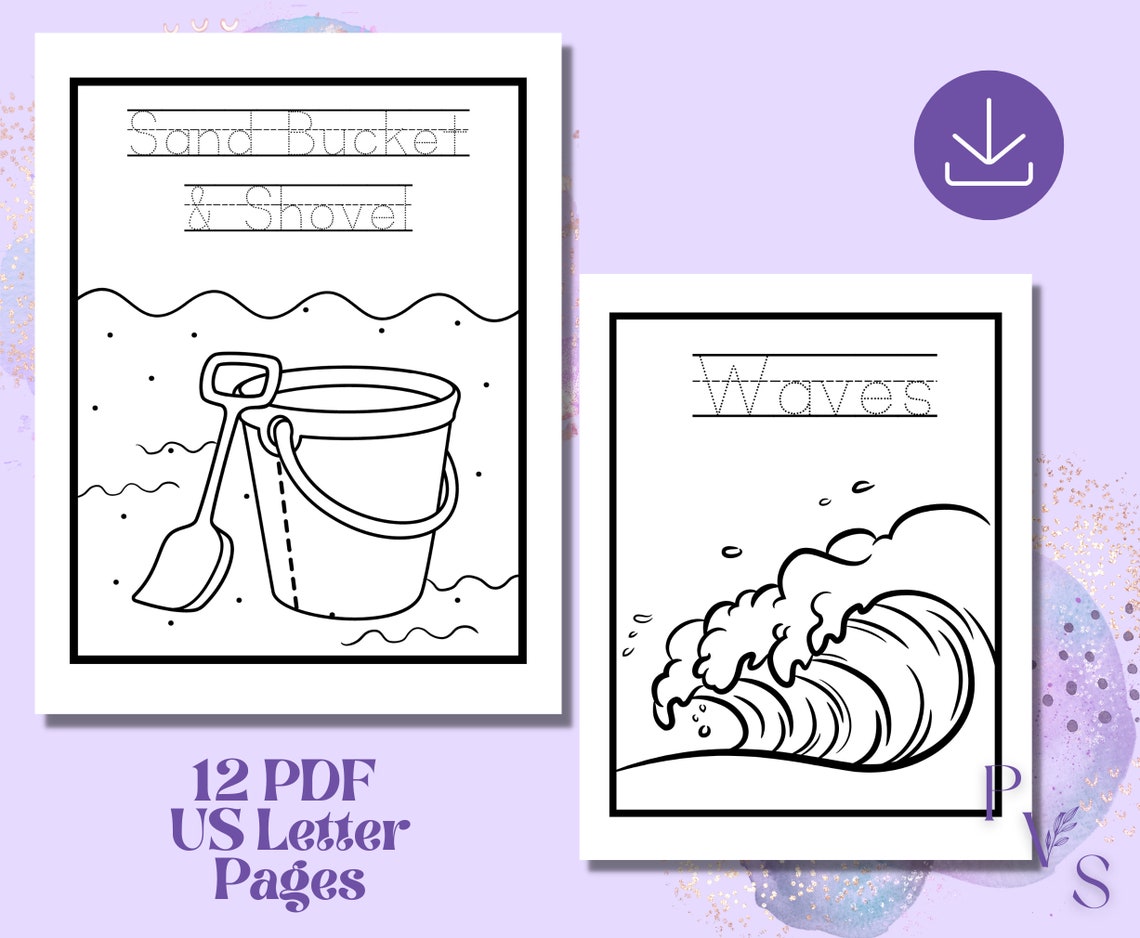 Summer Coloring Book Beach Inspired Learning Activity Pages for Prek ...