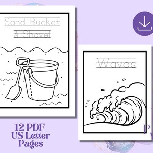 Summer Coloring Book Beach Inspired Learning Activity Pages for Prek ...