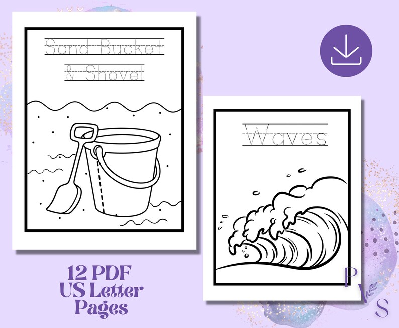 Summer Coloring Book Beach Inspired Learning Activity Pages - Etsy