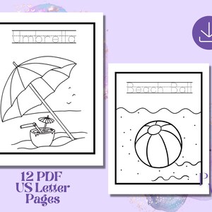 Summer Coloring Book Beach Inspired Learning Activity Pages for Prek ...
