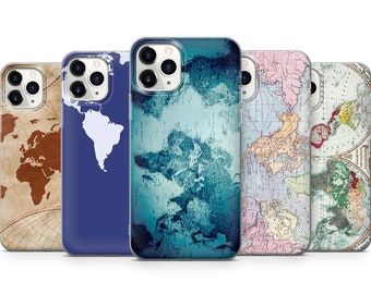World Map Phone Case | Etsy