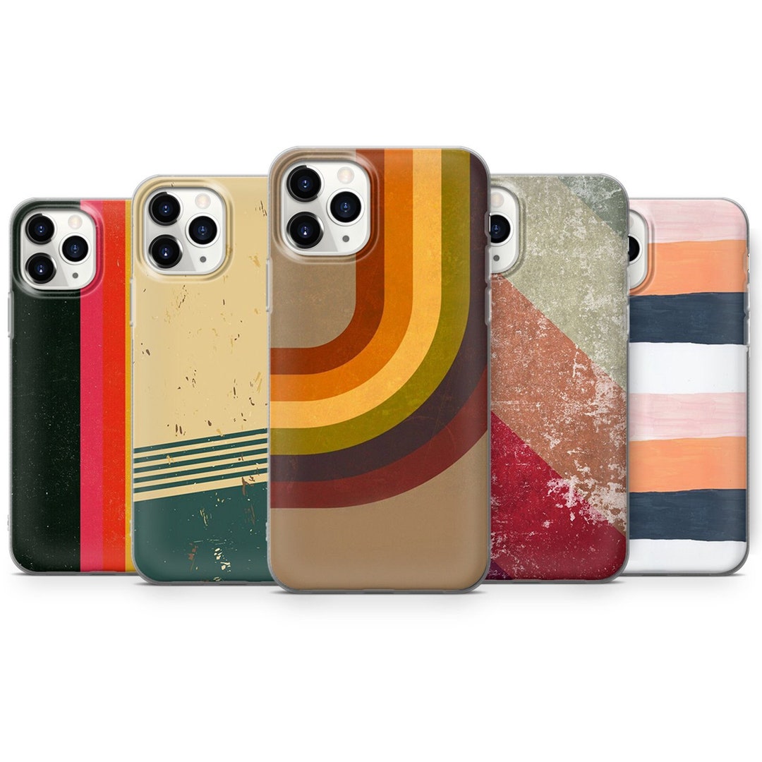 Retro Stripes Phone Case Aesthetic Vintage Cover Fit for - Etsy