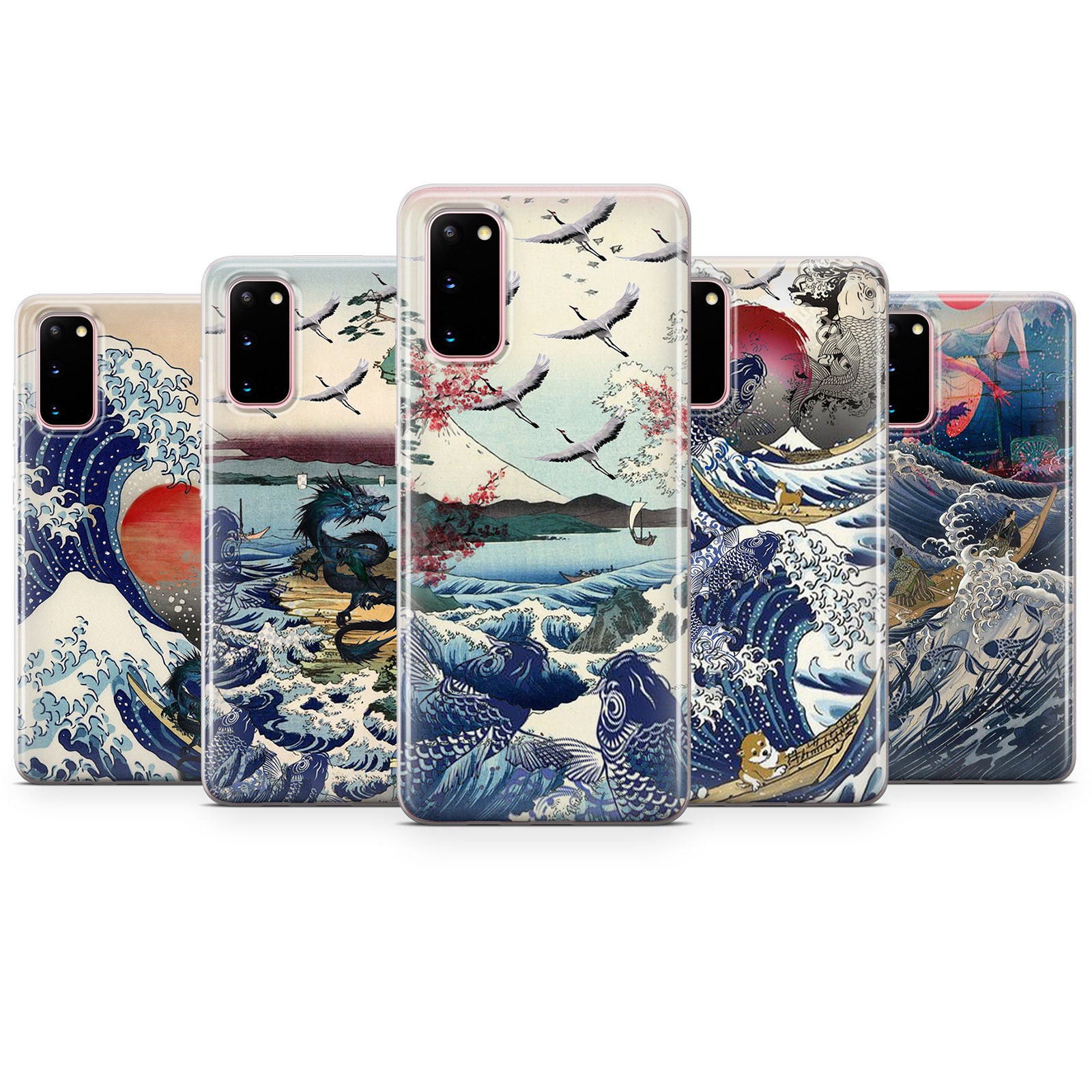 Japanese Wave Phone Case Kanagawa Great Wave Cover Fit for - Etsy UK