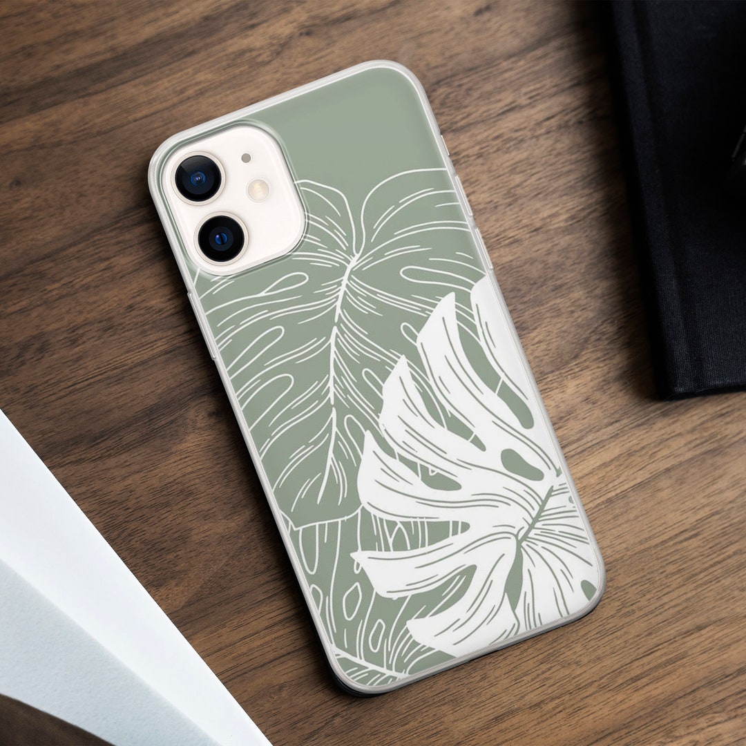 Tropical Leaves Phone Case Jungle Leaf Cover Fit for iPhone 14 Pro, 13 ...