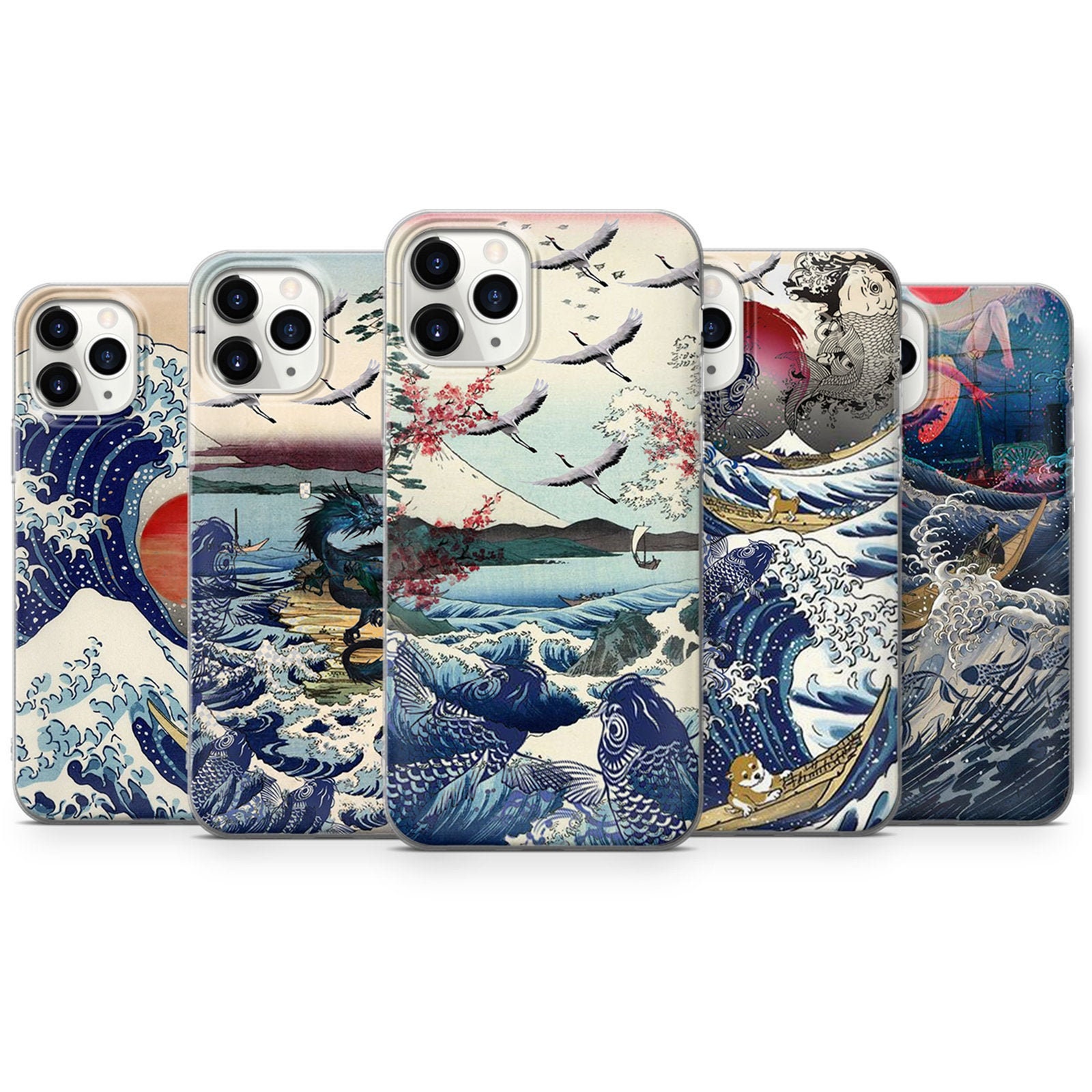 Japanese Wave Phone Case Kanagawa Great Wave Cover fit for | Etsy