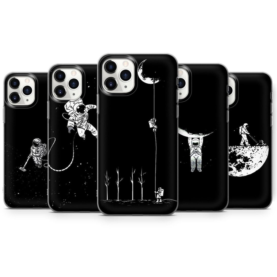Moon Planets Phone Case Space Cover Fit for iPhone 14 Pro, 13, 12, 11 ...