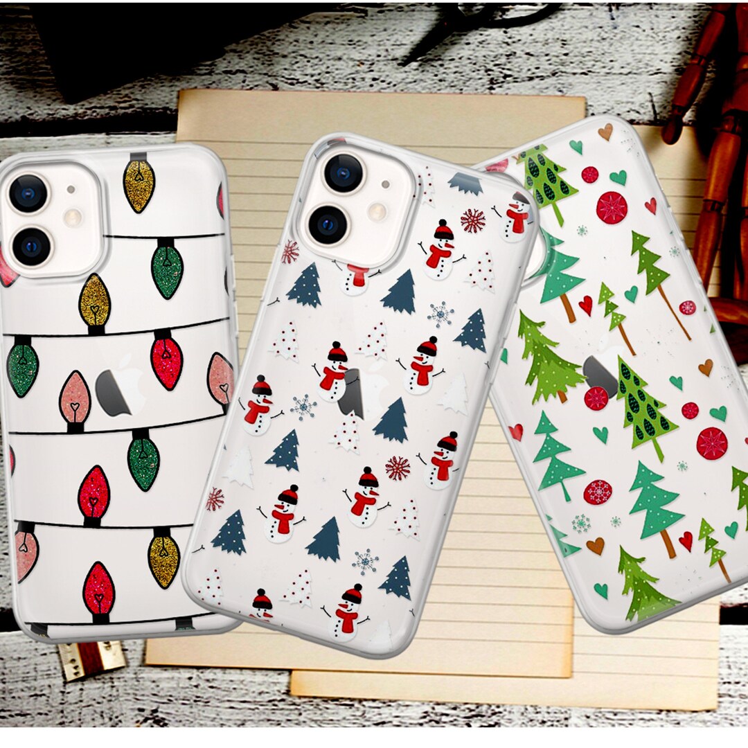 Christmas Phone Case Cute Winter Xmas Cover Fit for iPhone 15 14 13 12 ...