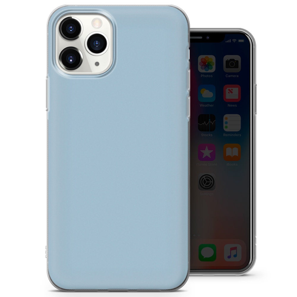 Blue Pastel Phone Case Baby Blue Cover fit for iPhone 12 7 | Etsy