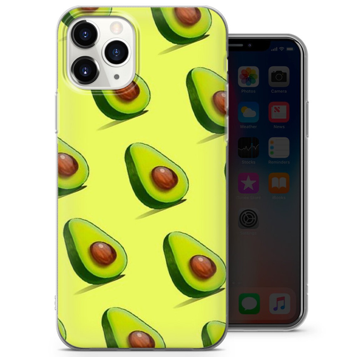 Green Avocado Phone Case Cute Kawaii Cover Fit for Iphone 14 - Etsy
