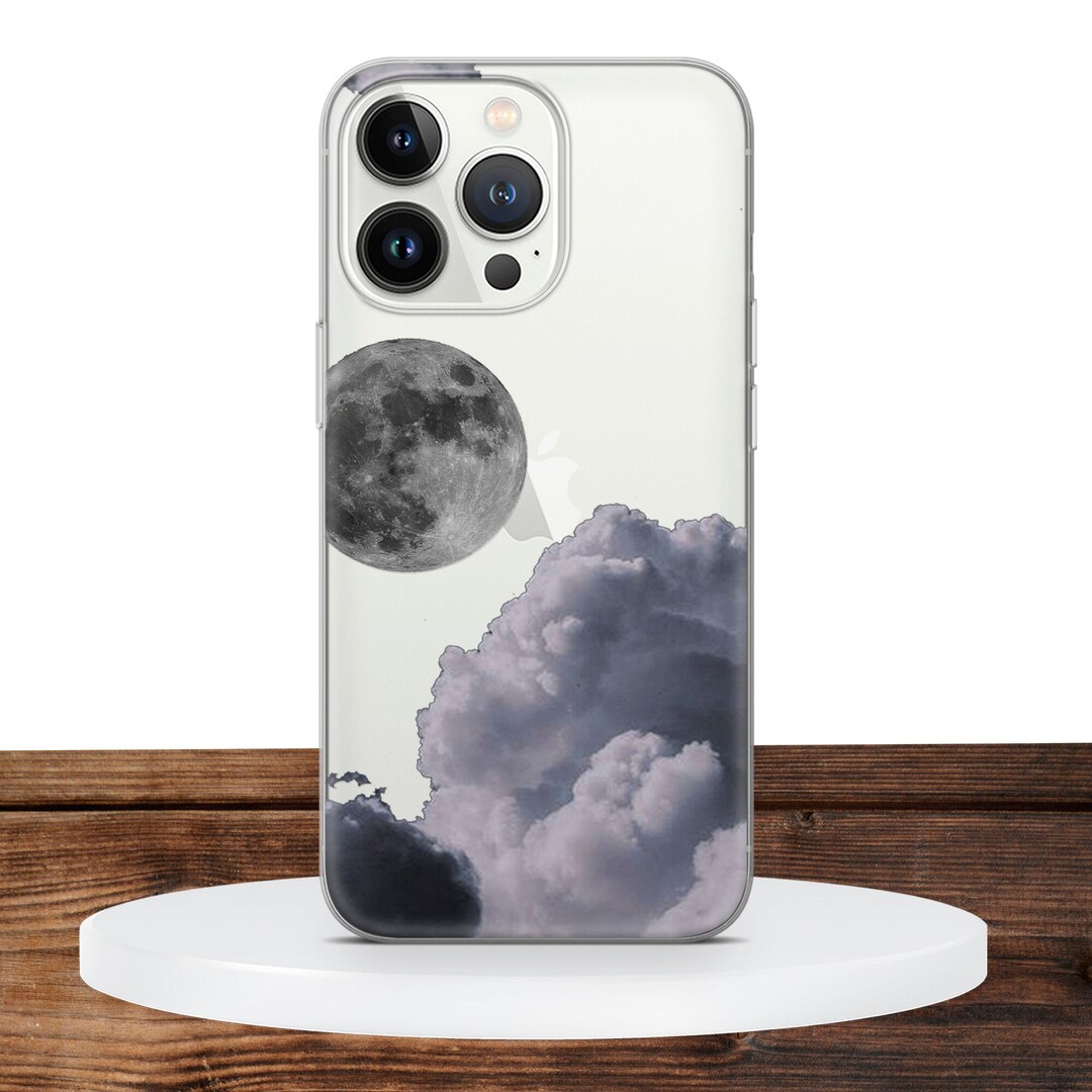 Minimalistic Moon Phone Case Clear Cover Fit for iPhone 14 - Etsy