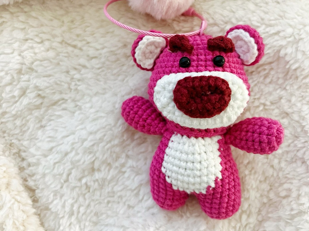 Handmade Crochet Lotso Keychain/lotso Bear/lotso Accessory - Etsy UK