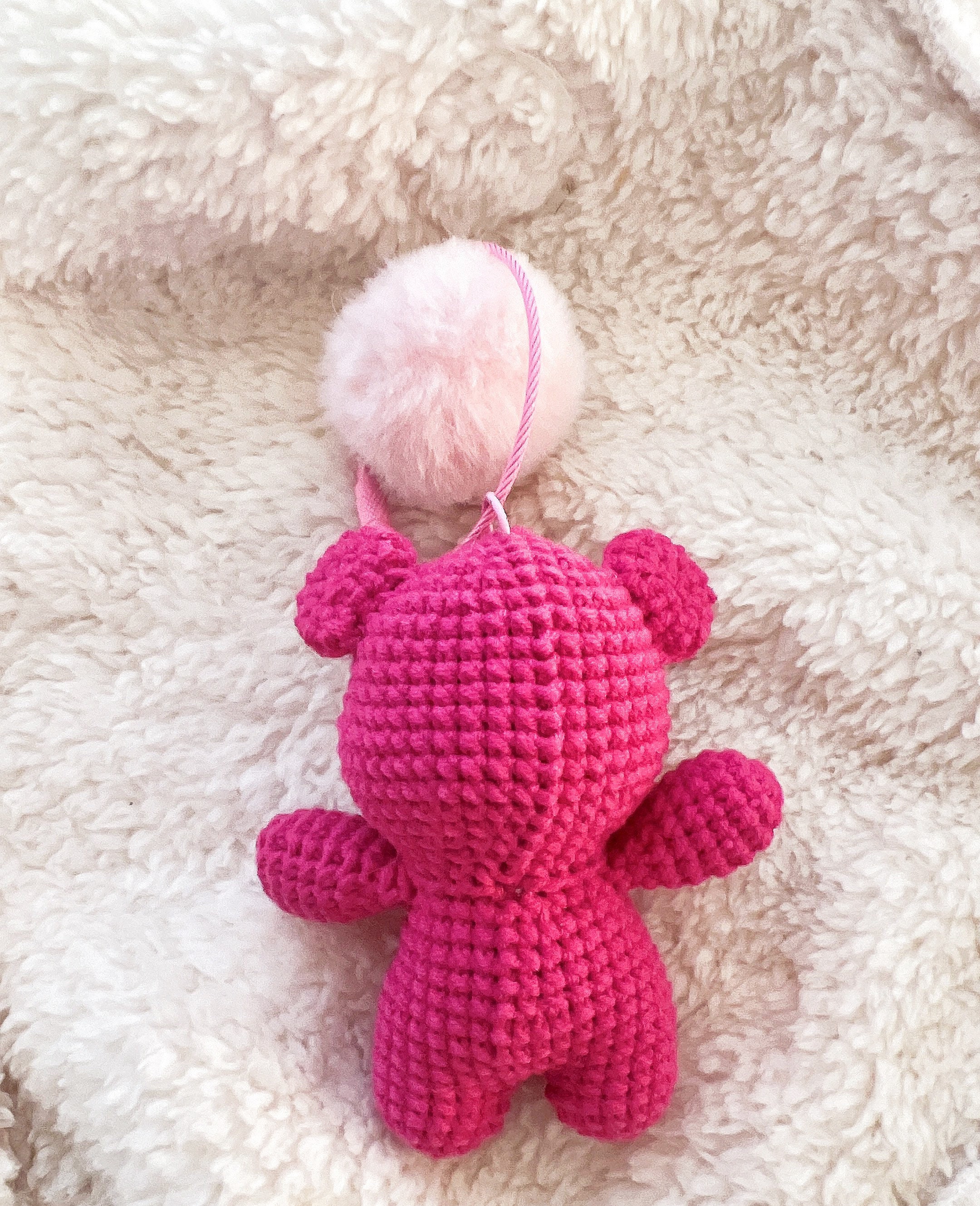 Handmade Crochet Lotso Keychain/lotso Bear/lotso Accessory - Etsy UK