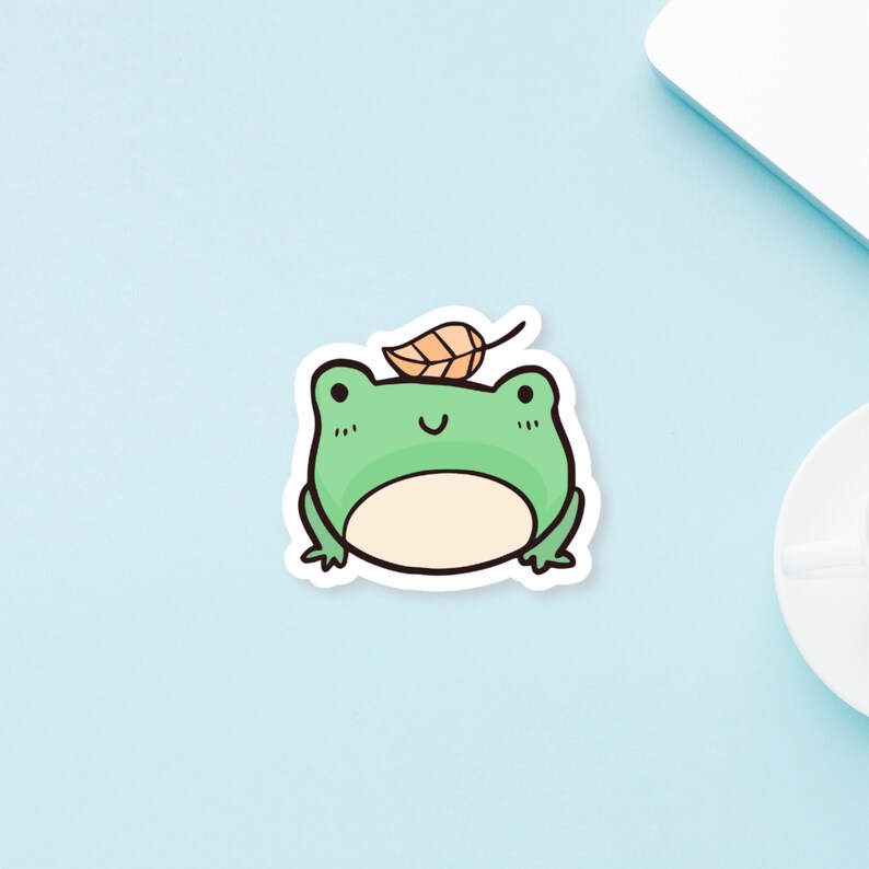 Frog Sticker Cute Frog Sticker Cute Animal Sticker | Etsy