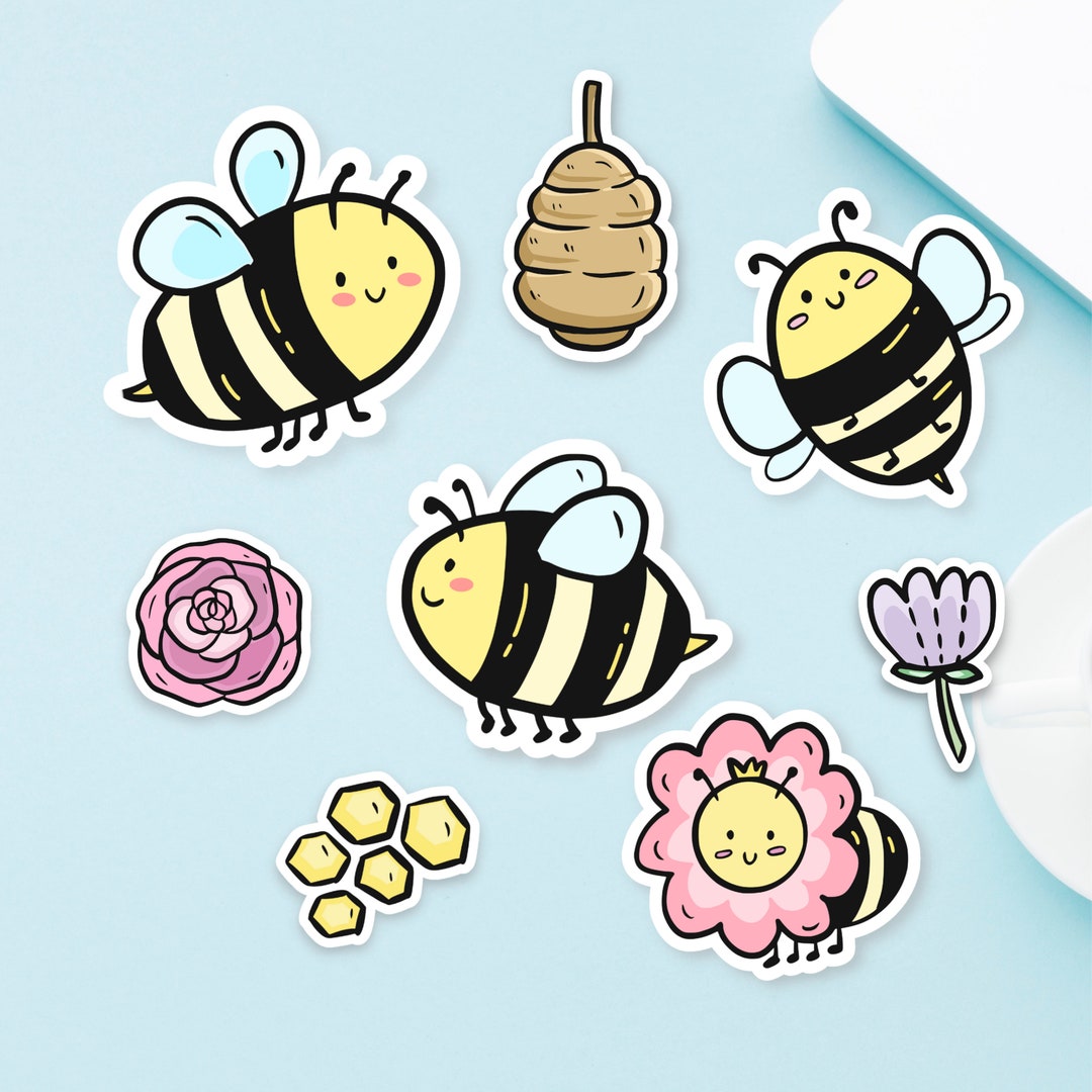 Bienen Sticker Set Honigbienen Sticker Set Süße Bienen - Etsy.de
