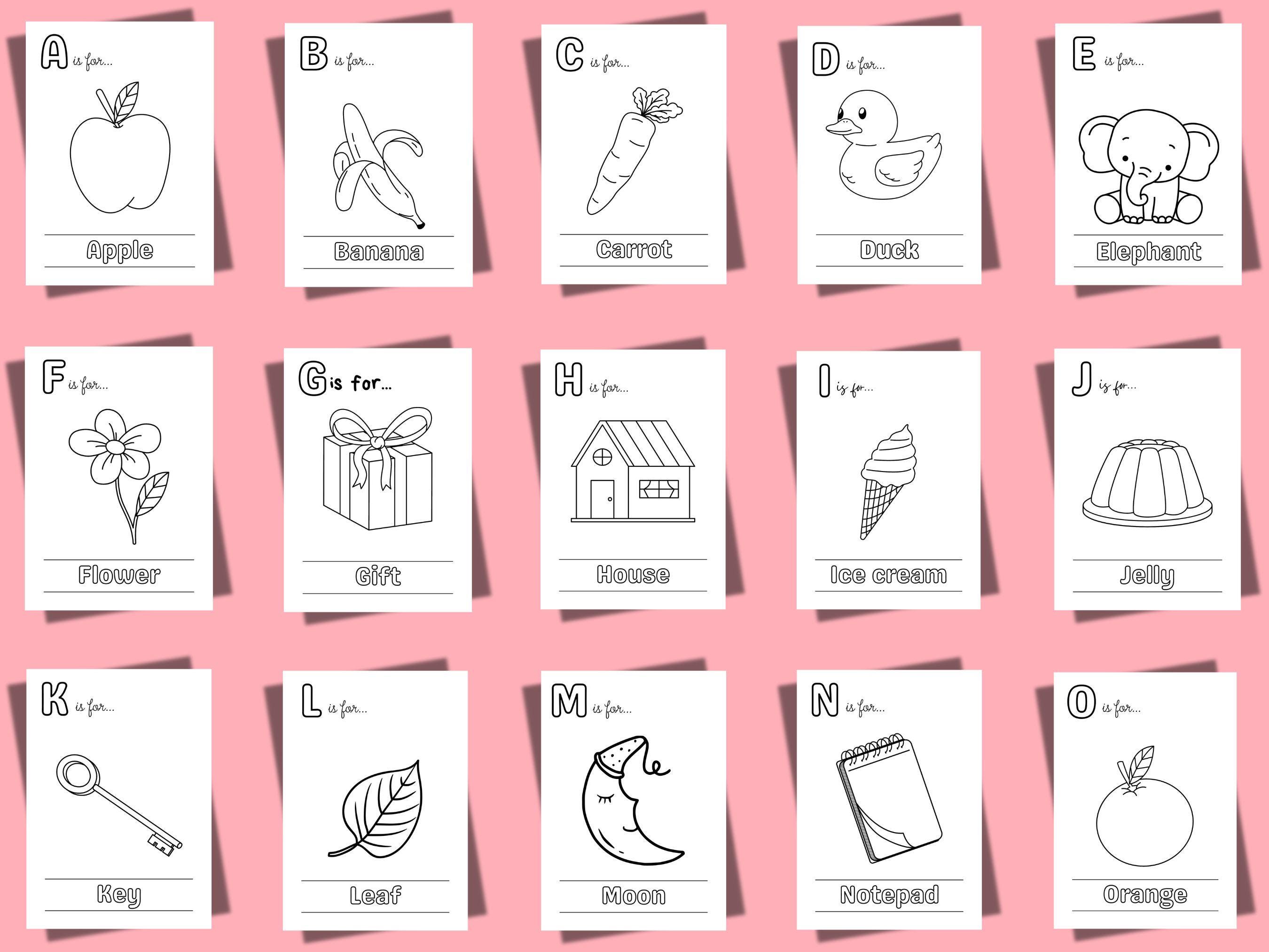 Baby Shower ABC Book First Alphabet Book Baby's First Coloring ABC 2 ...