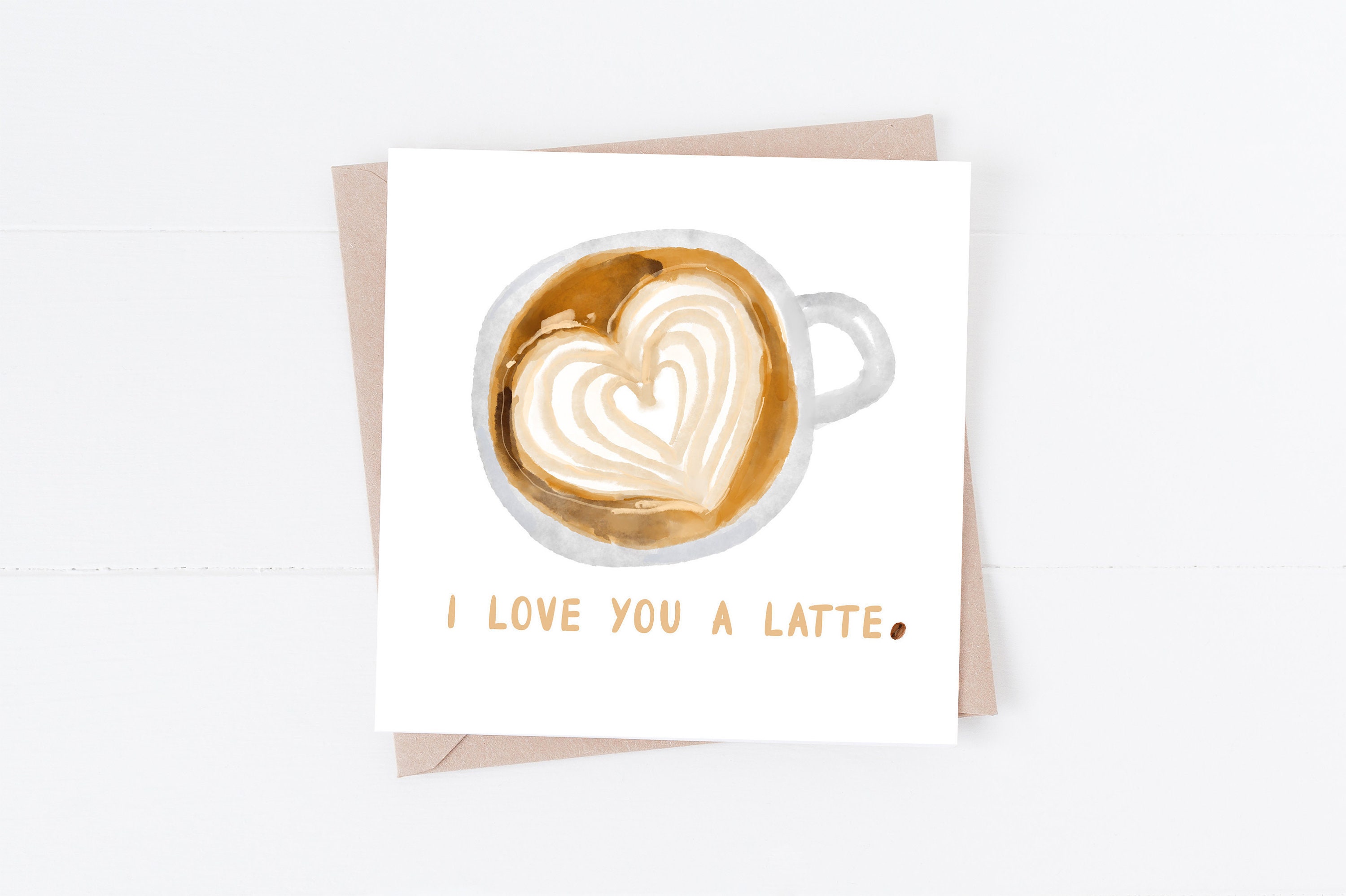 Valentine's Day Card. I Love You A Latte Valentine's Day Card. Funny ...