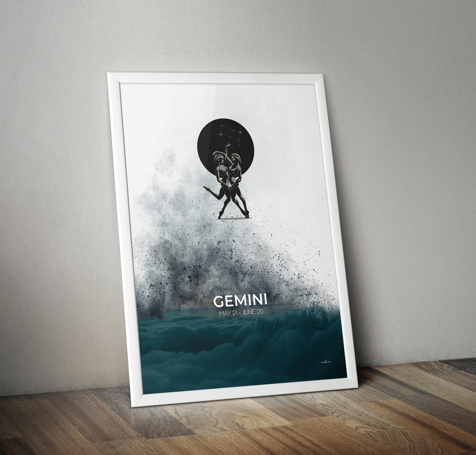 Gemini Zodiac Poster Digitale Download Print Instant | Etsy