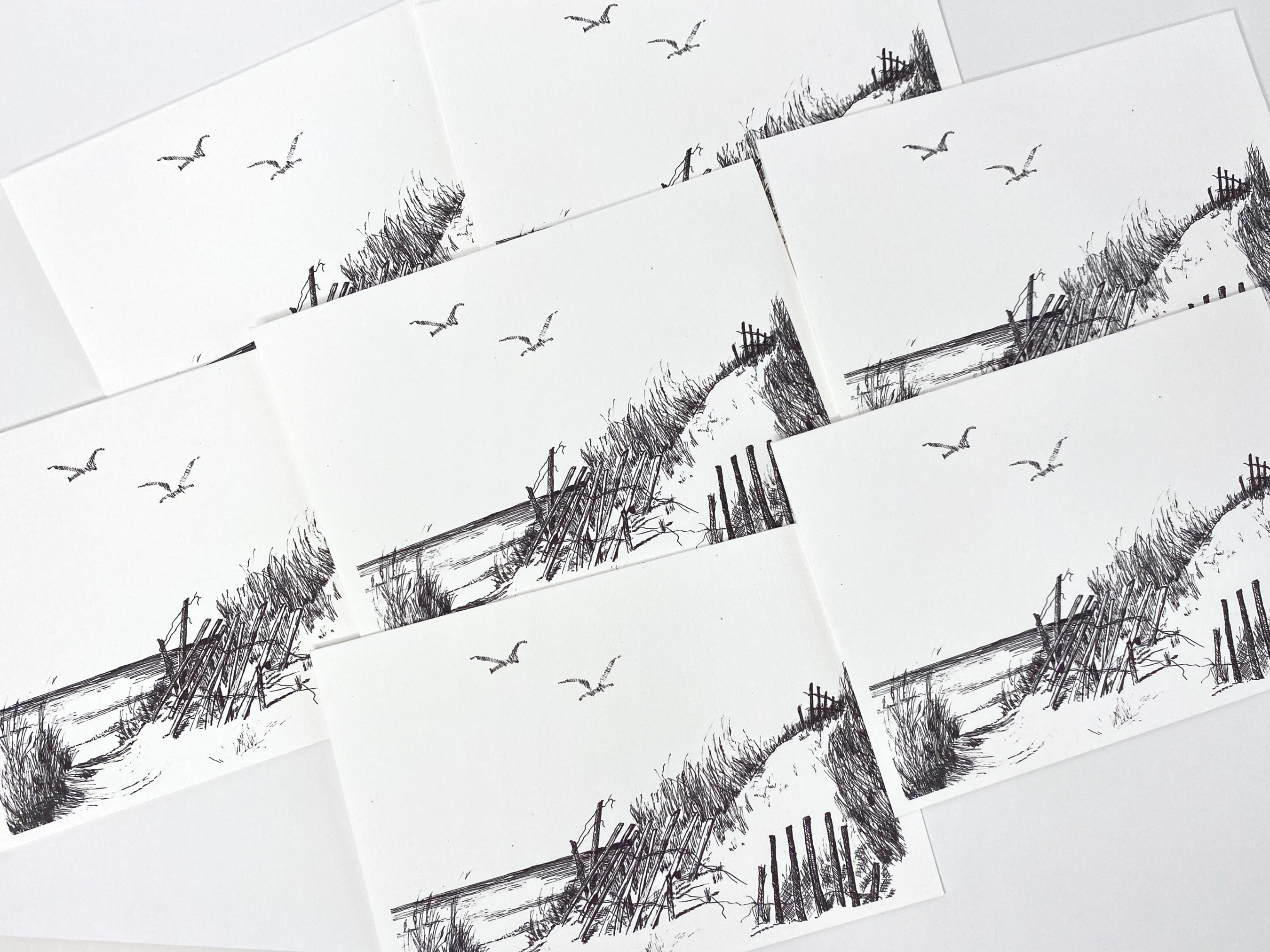 Note Cards With Envelopes, Pen and Ink Original Drawing, Printed on ...
