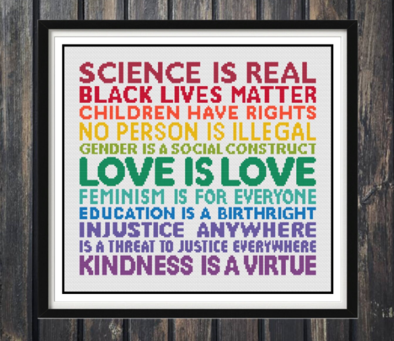 Inclusion Cross Stitch PDF Pattern - Etsy