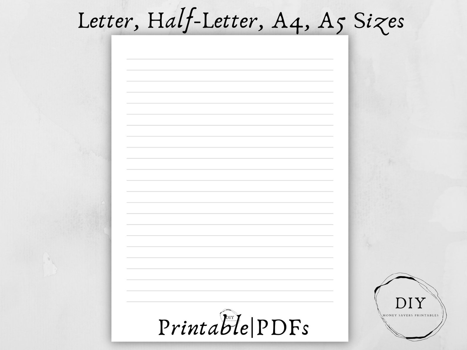Bundle [lined Paper]-lined Paper Printable-lined Paper PDF-A5 Paper ...