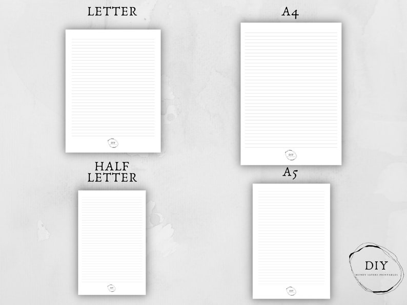 Bundle [lined Paper]-lined Paper Printable-lined Paper PDF-A5 Paper ...