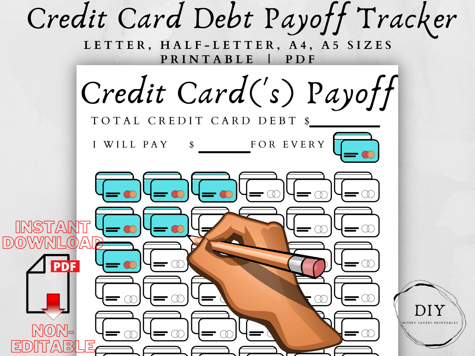 Debt Tracker Printable-saving Tracker-debt Tracker-savings Tracker-debt ...