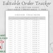 Editable Order Tracker-order-ordertracker-purchase Orders-sales Tracker ...