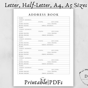 Address Book-address Books-organize Planner-address Finder-people ...