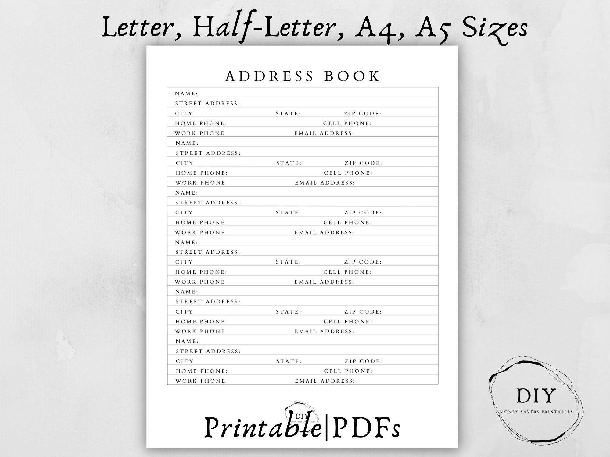 Address Book-address Books-organize Planner-address Finder-people ...