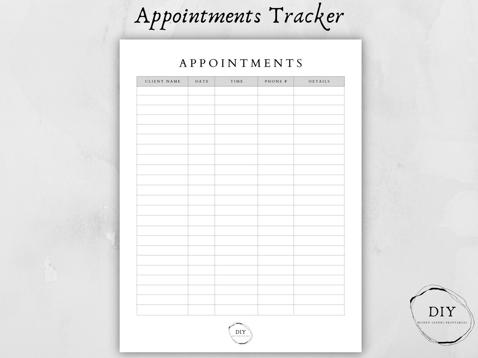 Appointment Tracker-appointments-appointment Planner-appointment Book ...