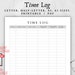 Printable [time Log]-work Log Sheet-work Log-work Log Sheet-time Sheet ...