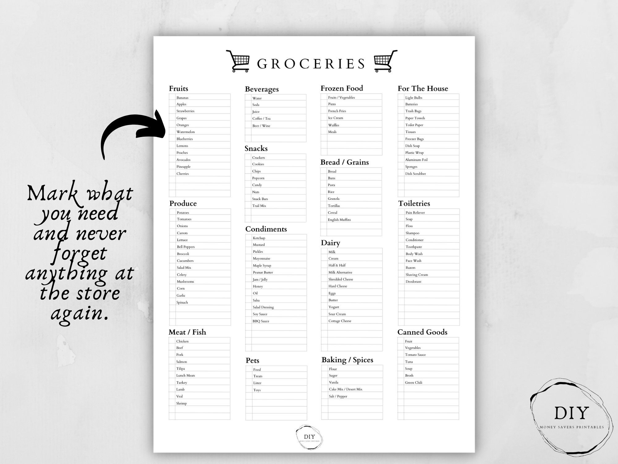 Groceries List-grocery Items-groceries-healthy Grocery List-my Shopping ...