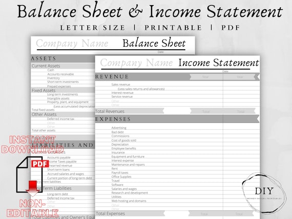 Balance Sheet-income Statement-financial - Etsy