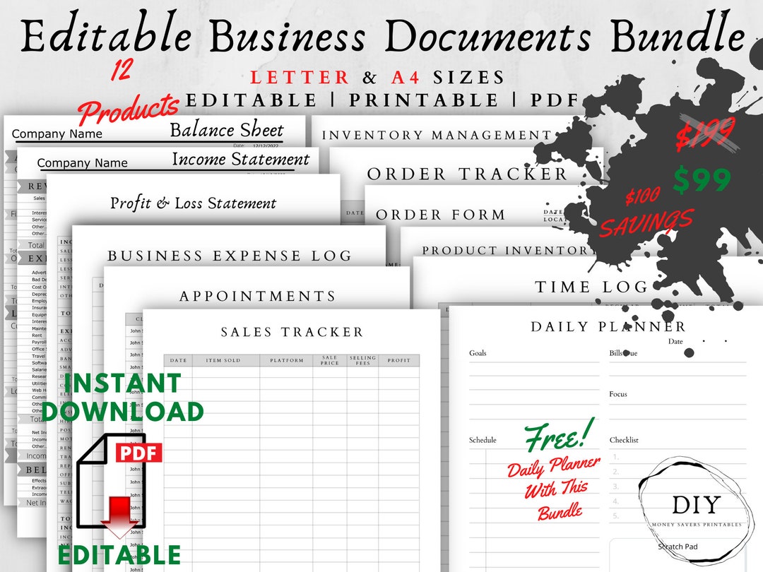 Editable [business Documents] Bundle-business Documents-editable ...