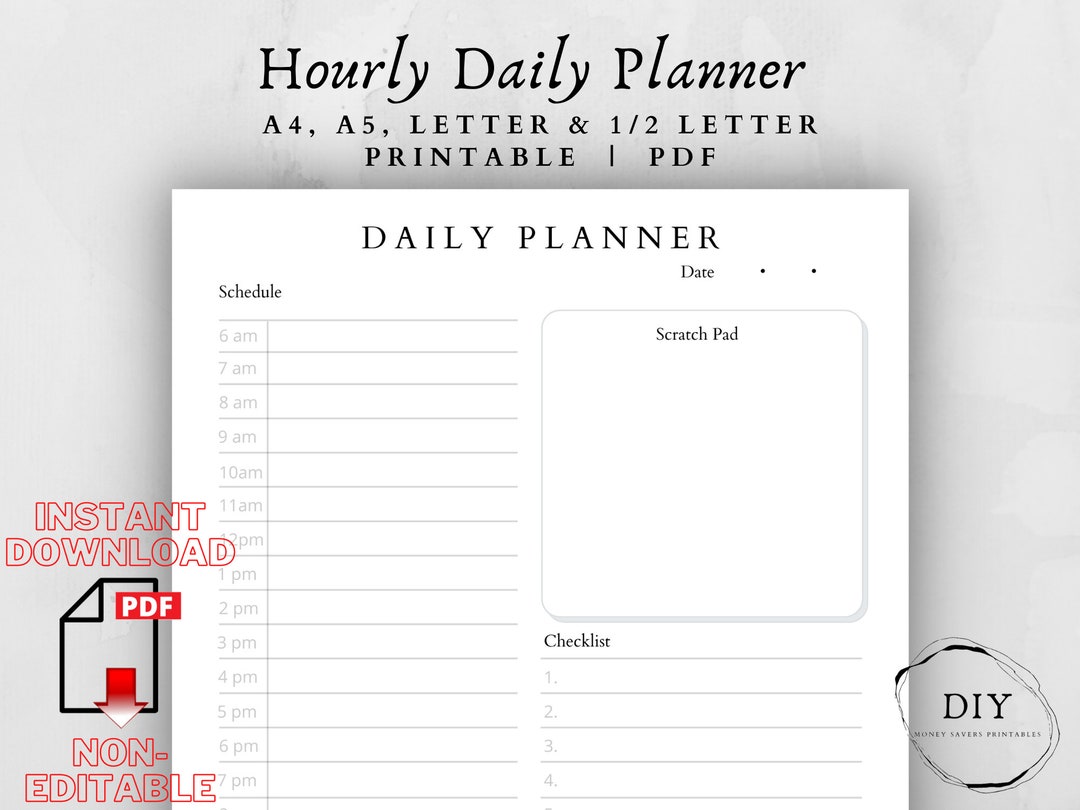 Hourly [planner]-daytime Planner-hourly Planner 2025-daily Planner 2025 ...