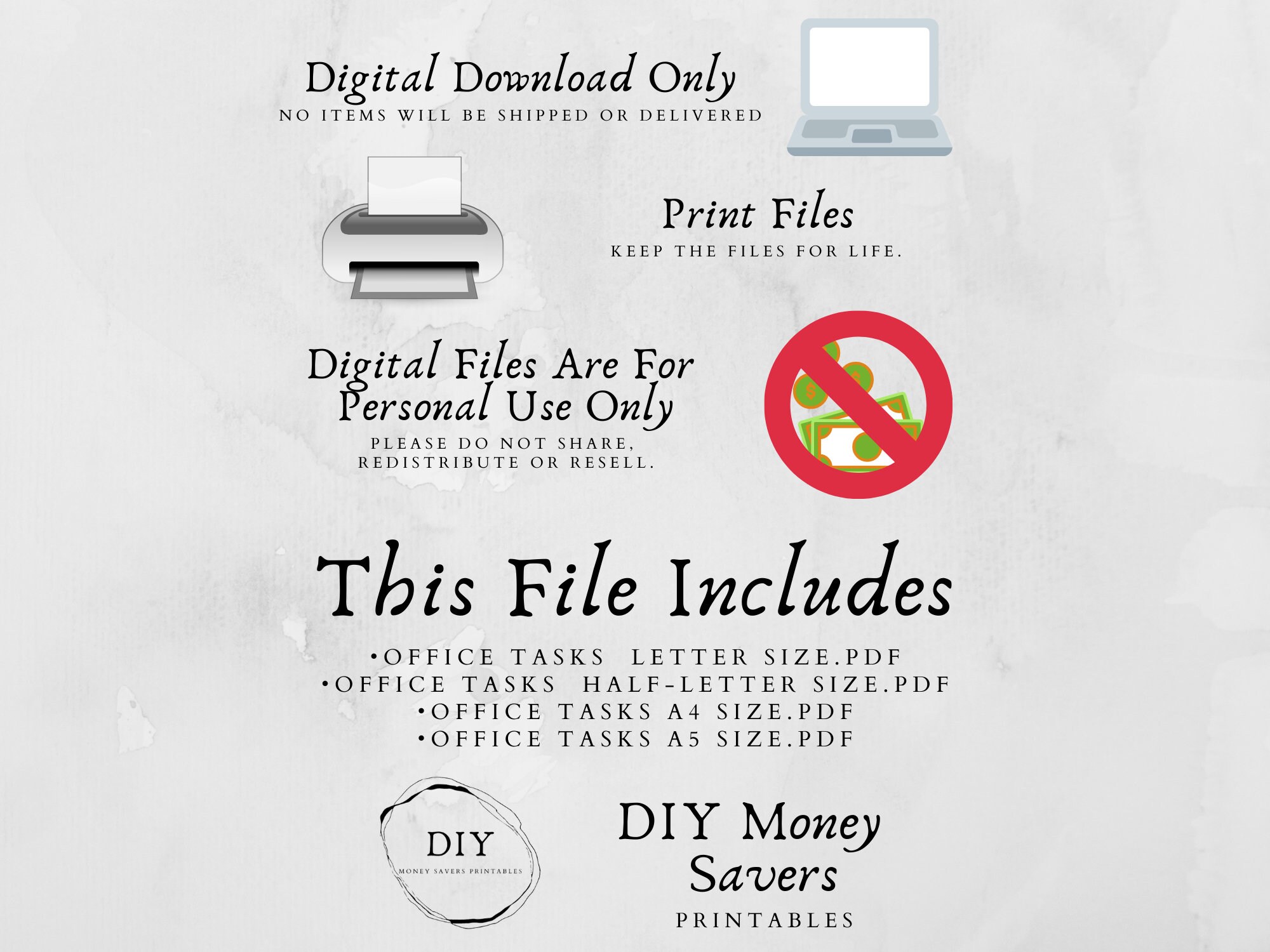 Office Tasks Tracker Printable-office Planner-office Organizer-work ...